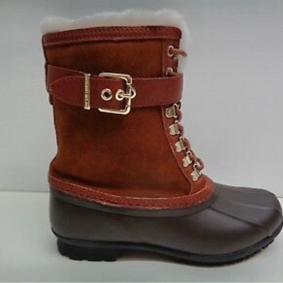 ANTONIO MELANI | Shoes | Antonio Melani Lawsys Leather Fur Duck Boots 8 ...